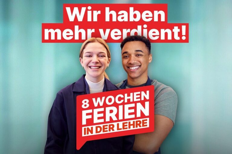 8 Wochen Ferien in der Lehre | Offener Brief an den Bundesrat